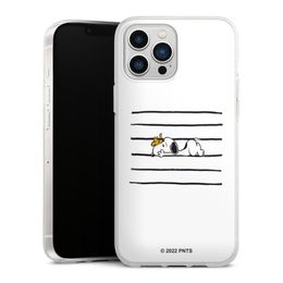 DeinDesign iPhone 13 Pro Max Handy Silikon H&uuml;lle Case transparent Handyh&uuml;lle Snoopy Dog Peanuts Silikon Case