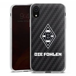 DeinDesign iPhone Xr Handy Silikon H&uuml;lle Case transparent Handyh&uuml;lle Borussia M&ouml;nchengladbach Carbon Gladbach Silikon Case