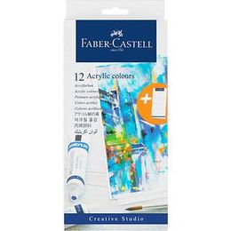 12 Faber-Castell Acrylfarben farbsortiert 12 x 20,0 ml