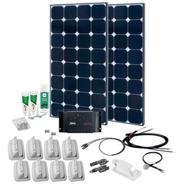 Phaesun Solaranlage SPR Caravan Kit, Solar Peak PRS15 240, 120 W, Monokristallin, (Komplett-Set), schwarz|weiß