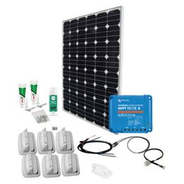 Phaesun Solaranlage SPR Caravan Kit, Solar Peak MPPT SMS15 170 W, 170 W, Monokristallin, (Komplett-Set), silberfarben|weiß