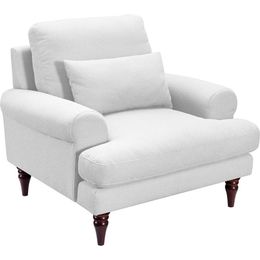 exxpo - sofa fashion Sessel exxpo KIOTO, mit stilvollen Holzfüßen, inklusive Zierkissen