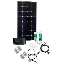 Phaesun Solaranlage SPR Caravan Kit, Solar Peak LR1218 120 W, 120 W, Monokristallin, (Komplett-Set), schwarz|weiß