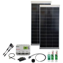 Phaesun Solaranlage Caravan Kit, Base Camp Aero MPPT WRM20 240 W, 120 W, Monokristallin, (Komplett-Set), silberfarben