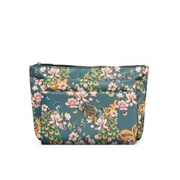 Gillian Jones 3-room cosmetic bag - Green flower