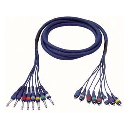 DAP-Audio Studiosnake 8 Way Jack Mono to RCA Connector 6,,3mm