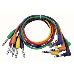 DAP-Audio Stereo Patchkabel 90cm 6farbSet-gerade & gewinkelt