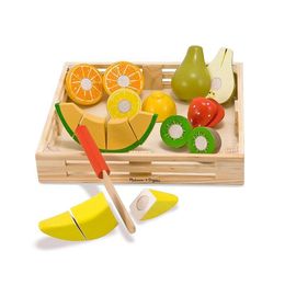 Melissa & Doug Spiel-Lebensmittel GESCHNITTENES OBST aus Holz