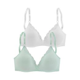 Petite Fleur Bralette-BH grün Gr. 70A. Ohne Bügel. Nachhaltig.