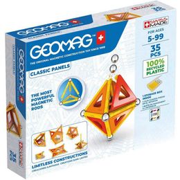 Geomag™ Magnetspielbausteine Geomag™ Classic Panels, Recycled, (35 St), aus recyceltem Material; Made in Europe, orange