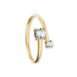 ONE ELEMENT Goldring Zirkonia Ring aus 333 Gelbgold, Damen Gold Schmuck, goldfarben