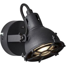 Brilliant Lampe Jesper LED Wandspot schwarz korund 1x LED-PAR51, GU10, 5W LED-Reflektorlampe inklusive, (380lm, 3000K) Kopf schwenkbar - schwarz