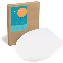 Calmwaters - Antibakterieller wc Sitz mit Absenkautomatik Modern Soft, wc Deckel überlappend, abnehmbar, Duroplast Toilettensitz oval, universale