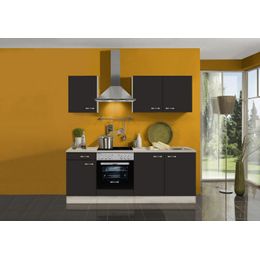 Optifit Küchenzeile Faro, mit E-Geräten, Breite 210 cm, grau