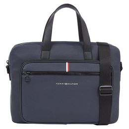 Tommy Hilfiger Messenger Bag TH ESSENTIAL PIQUE COMPUTER BAG, mit charakteristischem Streifendetail, blau