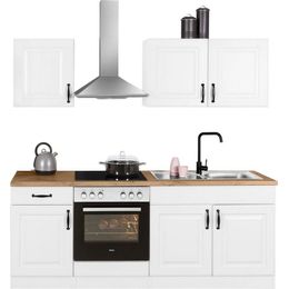 Wiho-Küchen wiho Küchen Küchenzeile Erla, mit E-Geräten, Breite 210 cm, beige|weiß