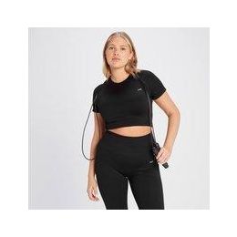 MP Damen TeMPo Rib Nahtloses Croptop – Schwarz - XS