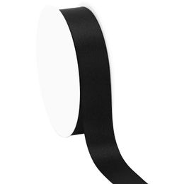 buttinette Satinband, schwarz, 25 mm, 25 m