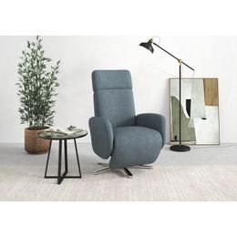 Sit & More sit&more TV-Sessel Grenoble, wahlweise mit 2 Motoren und Akku und Aufstehhilfe, blau|grau