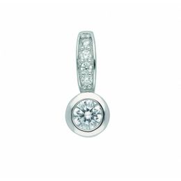 Adelia´s Adelia´s Kettenanhänger Damen Silberschmuck 925 Silber Anhänger mit Zirkonia, Silberschmuck für Damen, silberfarben