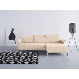 Inosign Ecksofa Fresh L-Form, Federkern, wahlweise Kopfteilverstellung und motorischer Vorziehsitz, beige