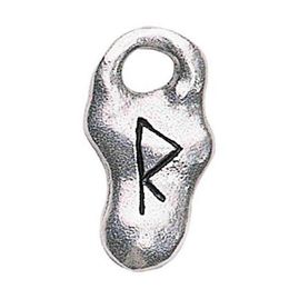 Adelia´s Adelia´s Amulett Anhänger Rune Charms, Rad / Raidho - Schutz bei Reisen, silberfarben