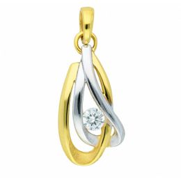 Adelia´s Adelia´s Kettenanhänger Damen Goldschmuck 333 Gold Anhänger mit Zirkonia, 333 Gold Goldschmuck für Damen, goldfarben