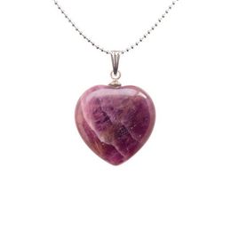 Adelia´s Adelia´s Amulett Anhänger Herz Steinanhänger, Amethyst Herzanhänger - regt Phantasie an, silberfarben