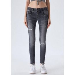 LTB Skinny-fit-Jeans Julita X mit extra-engem Bein, niedriger Leibhöhe und Stretch-Anteil, grau