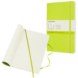 Moleskine Notizbuch Classic Collection flexibler Einband ca. DIN A5 blanko, hellgrün Softcover 240 Seiten