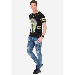 Cipo & Baxx Cipo & Baxx Bequeme Jeans mit coolen Destroyed-Elementen, blau