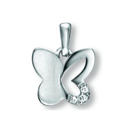 ONE ELEMENT Kettenanhänger Zirkonia Schmetterling Anhänger aus 925 Silber, Damen Silber Schmuck Schmetterling, silberfarben