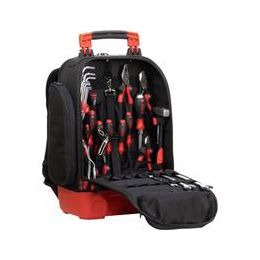 wiha Werkzeugrucksack mechanic Set, Werkzeug-Set schwarz/rot, 41-teilig, mit Rucksack