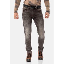 Cipo & Baxx Cipo & Baxx Straight-Jeans in stilvollem Cord-Design, braun