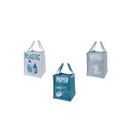 HTI-Living Mülleimer Mülltasche 3er Set Metall Papier Kunststoff