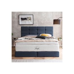 BettCo Boxspringbett Kansas (in Marine Webstoff