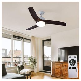 V-TAC Deckenventilator, LED Decken Ventilator Lüfter LEISER Kühler FERNBEDIENUNG Dielen Lampe