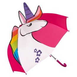 VON LILIENFELD Stockregenschirm Kinderschirm Einhorn Regenbogen pink rosa bis ca. 8 Jahre 3D