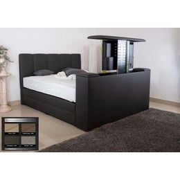 PAARA Boxspringbett Chicago mit Bettkasten Stauraum + TV Lift