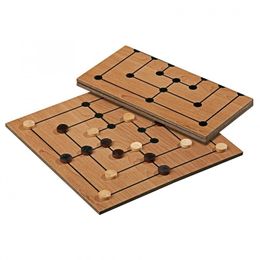 Philos Spiel, Mühle-Set - klappbares Holzspielbrett