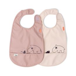 Done by Deer Lätzchen Latz Set Deer friends Powder 2 Stück Sabberlatz mit Auffangtasche