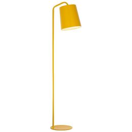 Gananoque Stehlampe mit konischem Schirm Gelbes Metall außen matt Weiß Innen led E27 matt - Merano