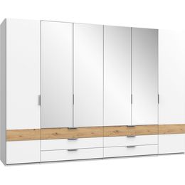 Drehtürenschrank wimex "Gibraltar" Schränke Gr. B/H/T: 270 cm x 210 cm x 58 cm, 6 St., weiß (weiß, artisan, eiche, nachbildung) Drehtürenschränke