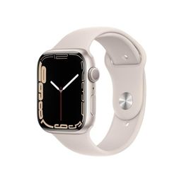 Apple Watch Series 7 GPS + Cellular 45mm Starlight Aluminium Case with Starlight Sport Band