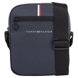 Tommy Hilfiger Mini Bag TH ESSENTIAL PIQUE MINI REPORTER, mit charakteristischem Streifendetail, blau