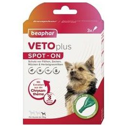 beaphar Veto plus Spot-On für Hunde bis 15 kg 3x1 ml
