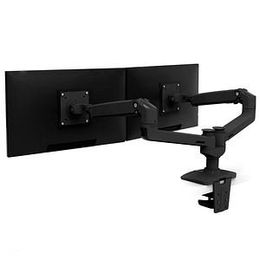 Ergotron Monitor-Halterung LX Dual Side-by-Side 45-245-224 schwarz für 2 Monitore, Tischklemme, Tischbohrung