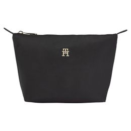 Tommy Hilfiger Kosmetiktasche POPPY WASHBAG, Makeup-Tasche Beauty-Bag Beautycase Recycelte Materialien, schwarz