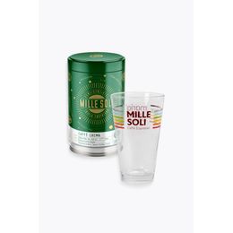Millesoli Mille Soli Caffè Crema 250g Dose & Latte Macchiato Glas zum Aktionspreis