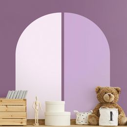 Wandtattoo Halbbogen Set Hellviolett - Violett- Uni,einfarbig,rund,Wandsticker, Wandaufkleber Kinderzimmer Wohnzimmer Schlafzimmer,Mädchenzimmer